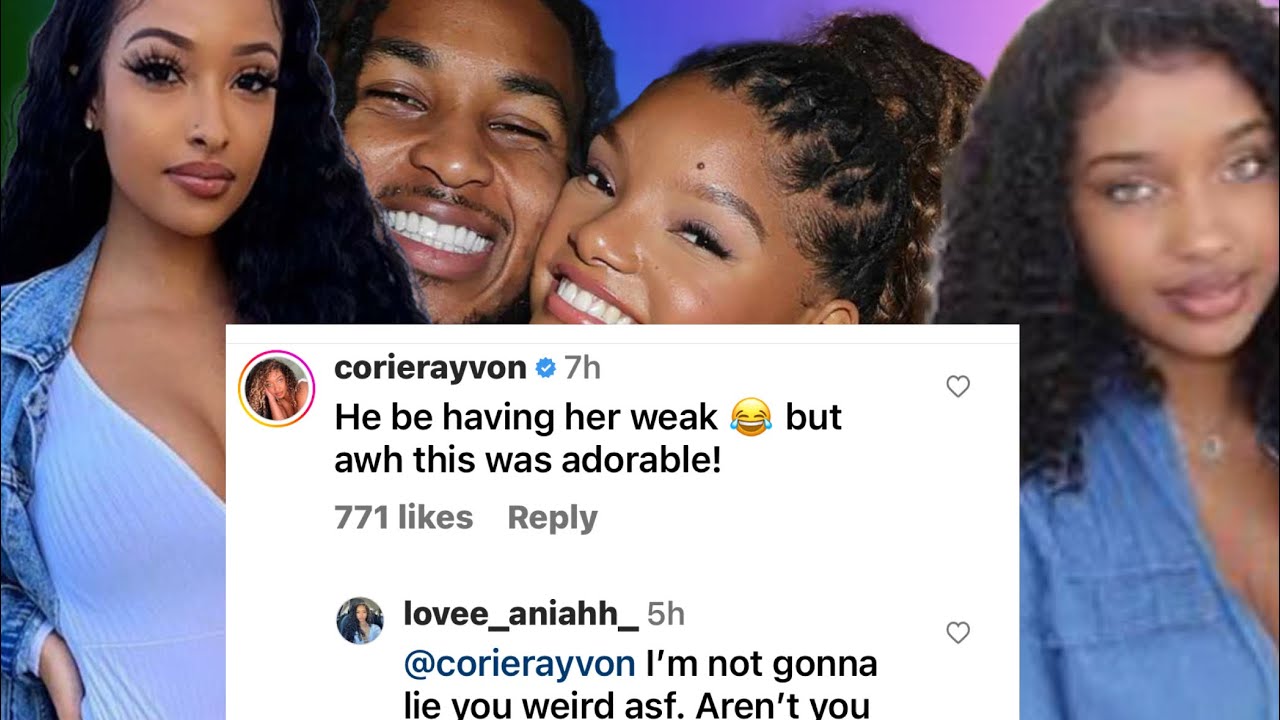 KENNEDY CYMONE SUPPORTERS CHECKS CORIERAYVON FOR PRAISING HALLE BAILEY ...
