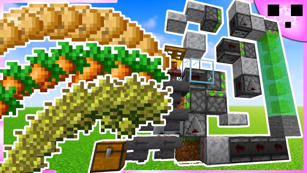 FULL AUTO Crop Farm? | Minecraft Wheat Farm, Carrot Farm, Potato Farm ...