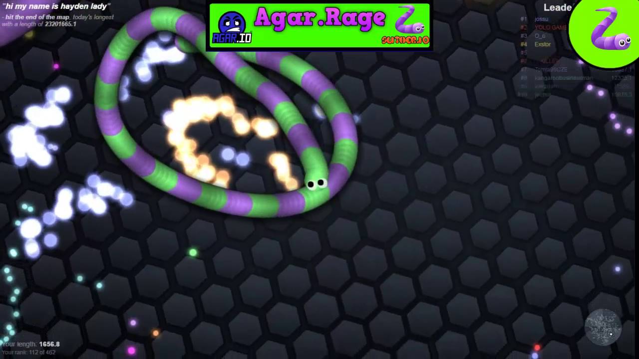 Plays in slither.io //Agar.Rage// - YouTube