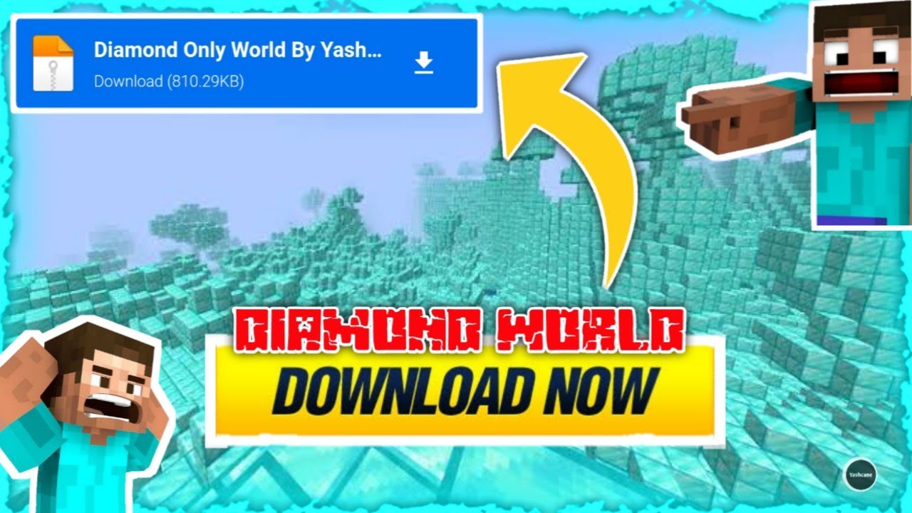 How To Download Diamond Only World In Minecraft Pocket Edition - YouTube