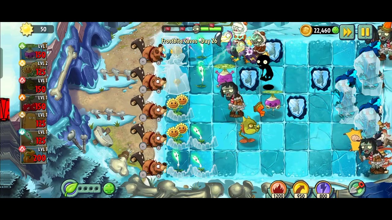 PLANTS VS ZOMBIES 2: PVZ2 FROSTBITES CAVE - DAY 26 GOALS🥰 - YouTube