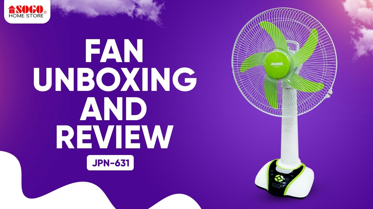 Sogo Rechargeable Table/Desk Fan (JPN-631) - YouTube