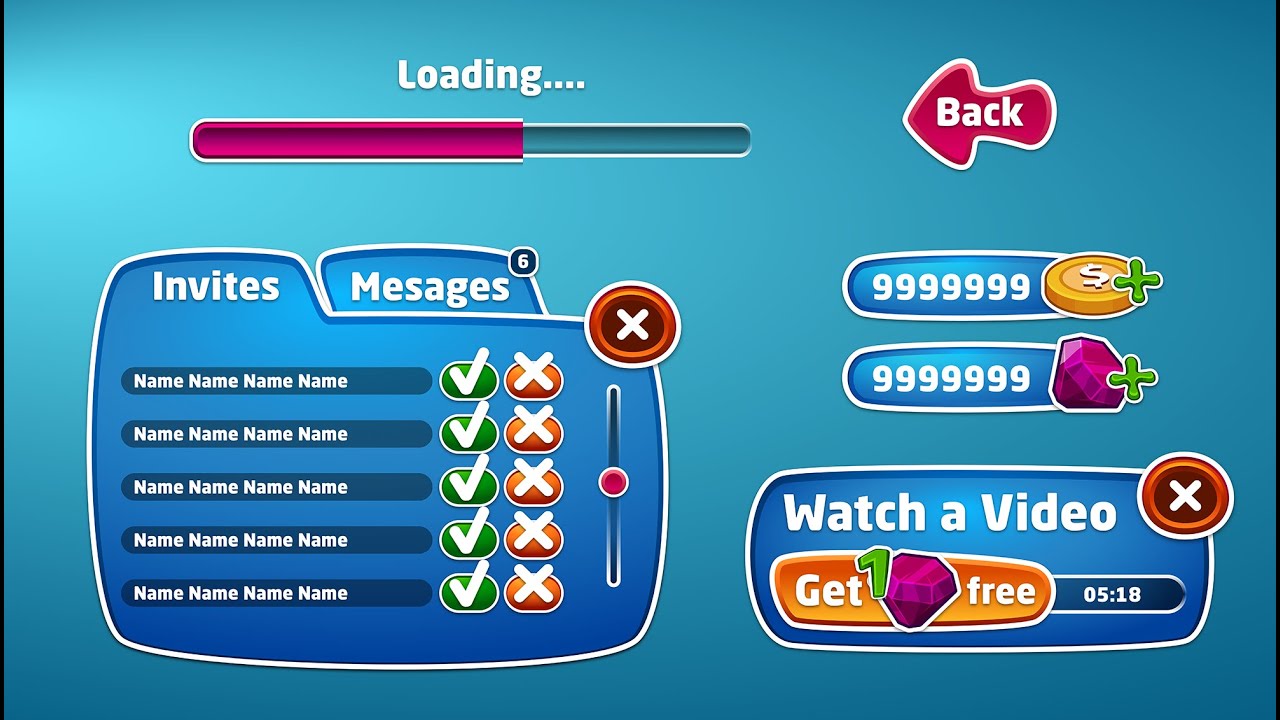 GAME INTERFACE GUI time lapse part 3 - YouTube