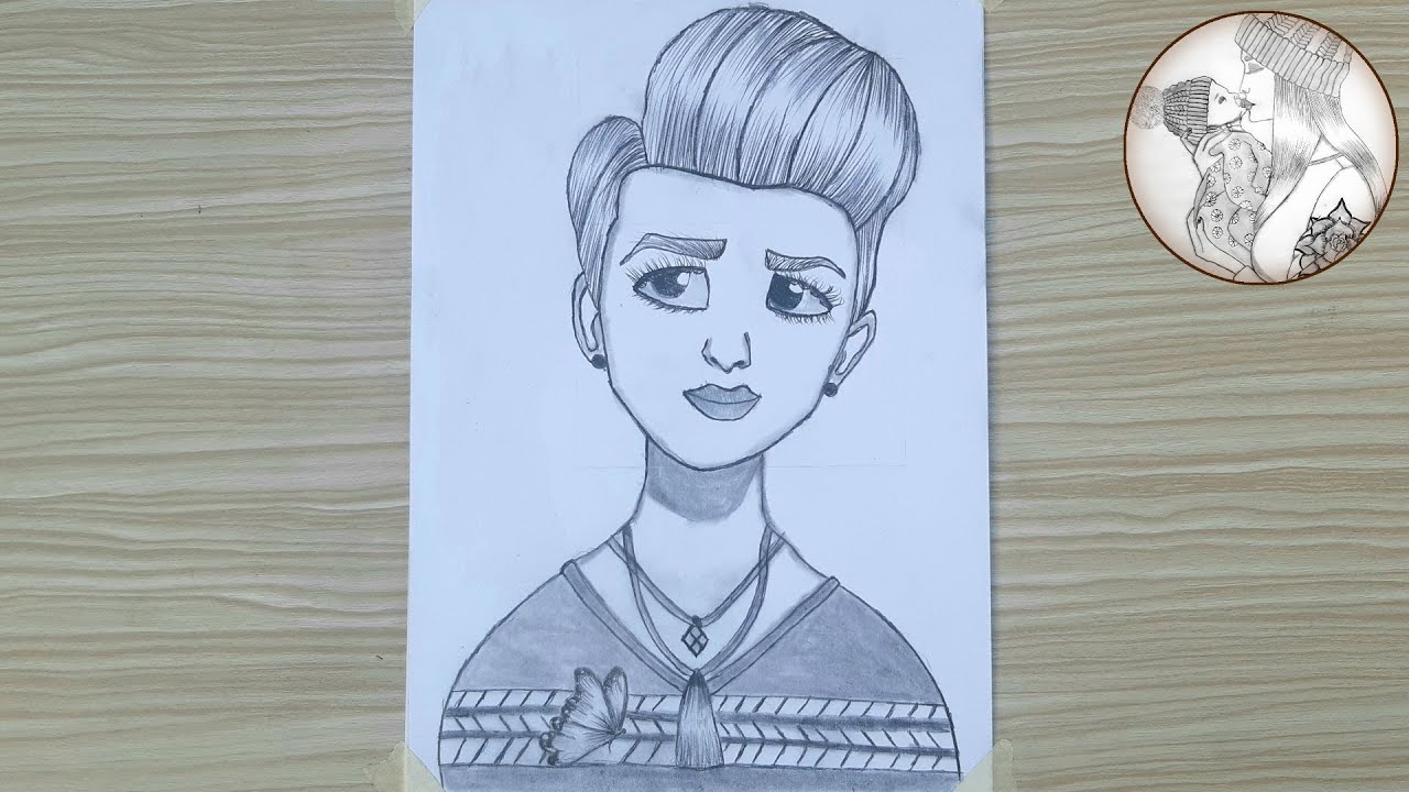 How to draw a cartoon girl for Beginners - step by step || girl drawing ...
