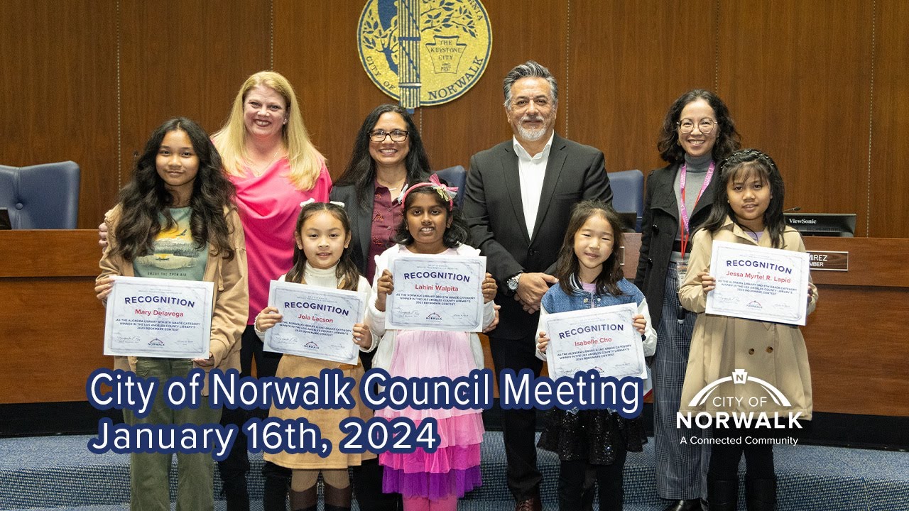 City of Norwalk Council Meeting 1/16/2024 Live Stream - YouTube