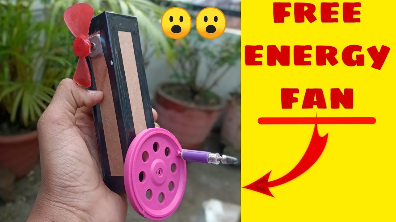 How to make free energy fan | Free energy | Fan without using battery ...