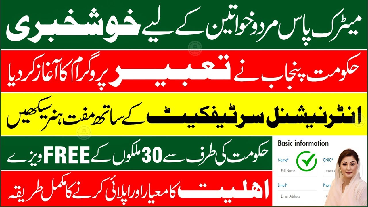 PSDF Tabeer CM Skilled Punjab Program International Placement | Apply ...