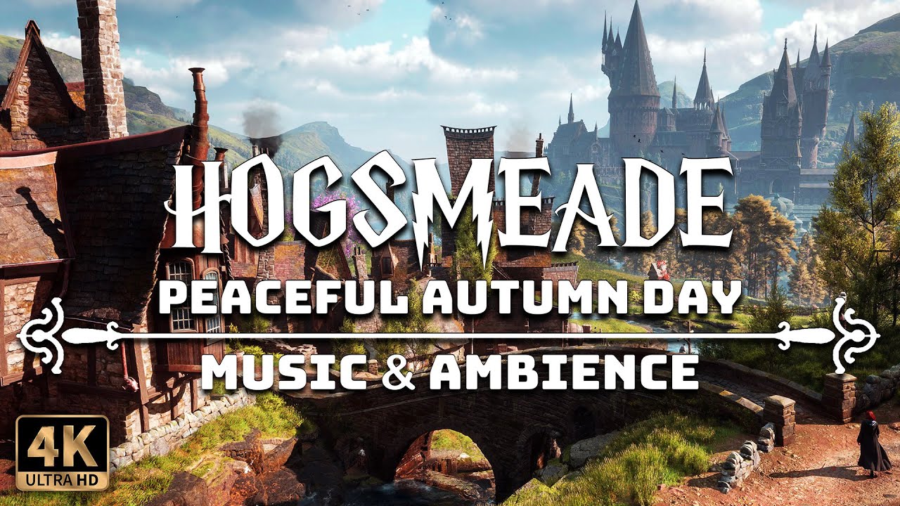 A Peaceful Autumn Day in Hogsmeade | 4K Harry Potter Music & Ambience ...