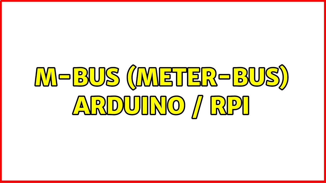 M-Bus (Meter-Bus) Arduino / RPI (2 Solutions!!) - YouTube