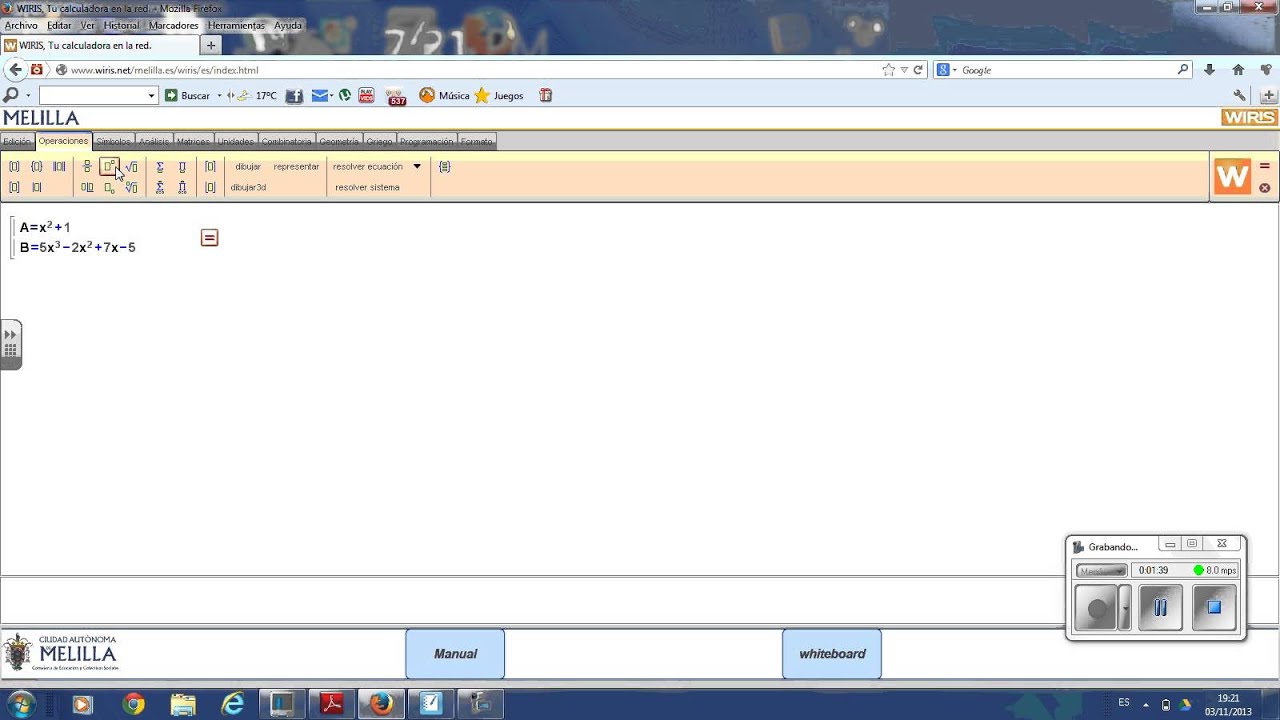 Uso de Wiris para operar polinomios - YouTube