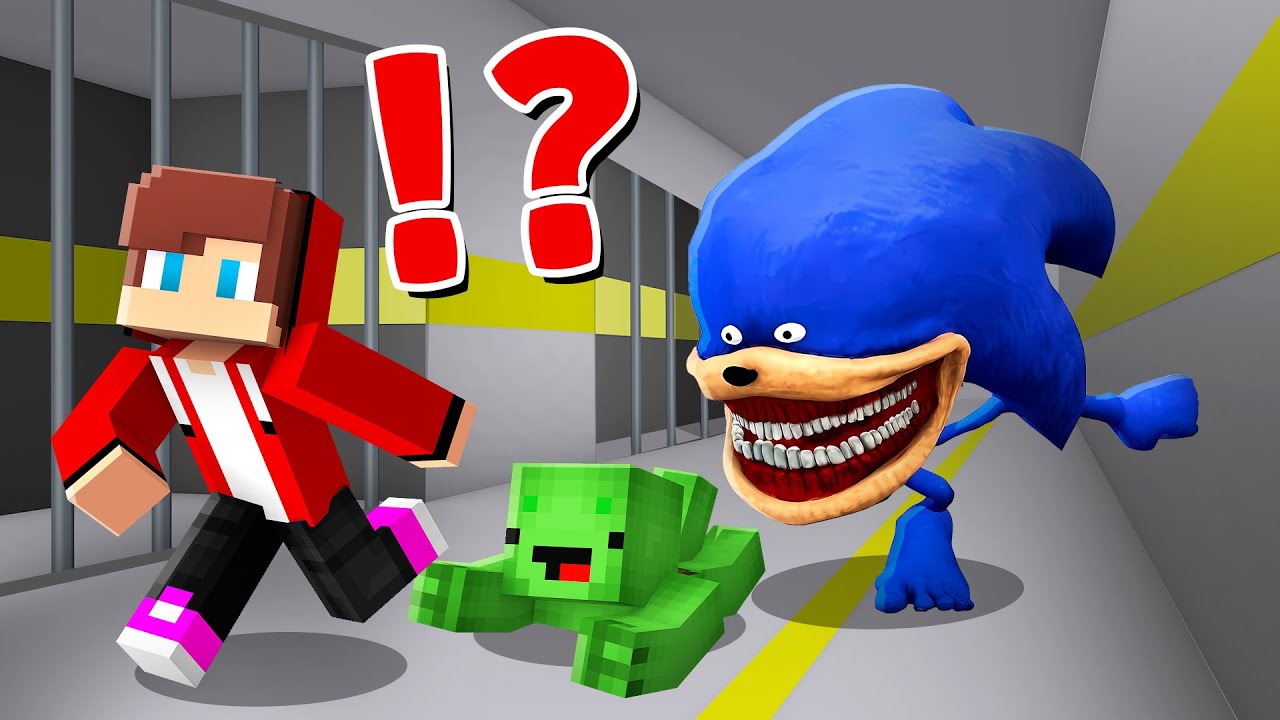 Can JJ and Mikey BEAT Shin Sonic in Minecraft Prison Run? / Maizen ...