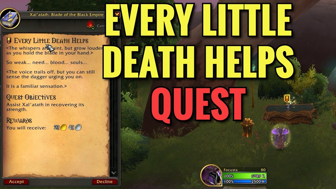 Every Little Death Helps Quest (WoW TWW) - YouTube