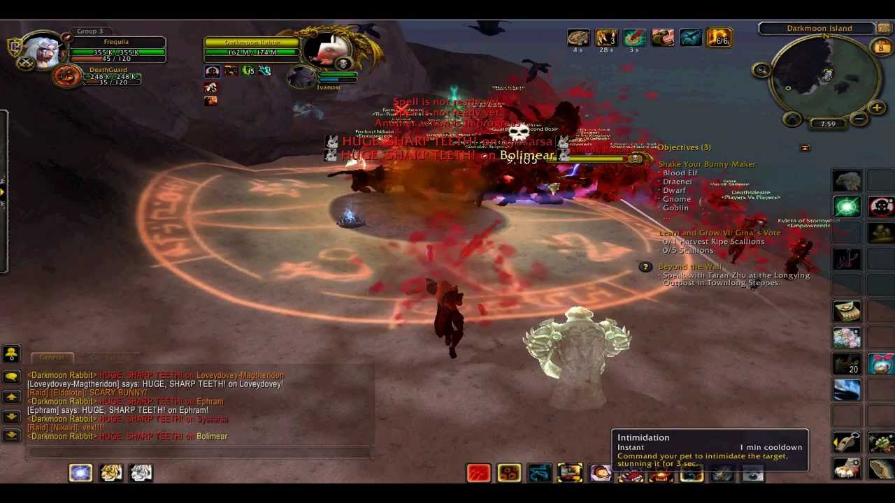 World Of Warcraft Darkmoon Rabbit Kill - YouTube