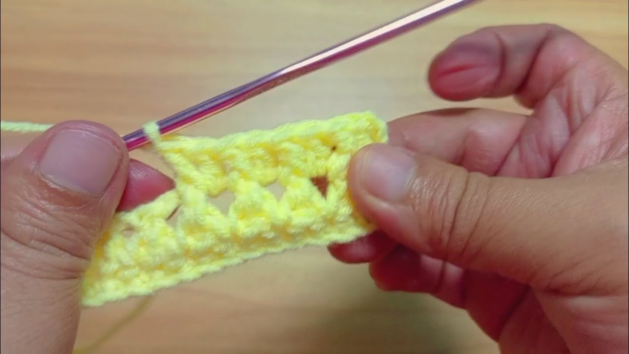 Super easy crochet stitch pattern, tutorial for beginners. - YouTube