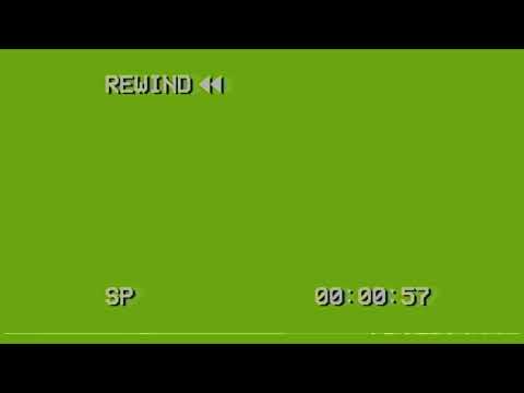 VHS REWIND Green Screen Overlay