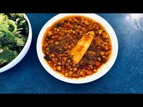 HOW TO MAKE TRADITIONAL TUNISIAN  VEGAN LENTIL STEW / COMMENT FAIRE UN RAGOÛT DE LENTILLES TUNISIEN