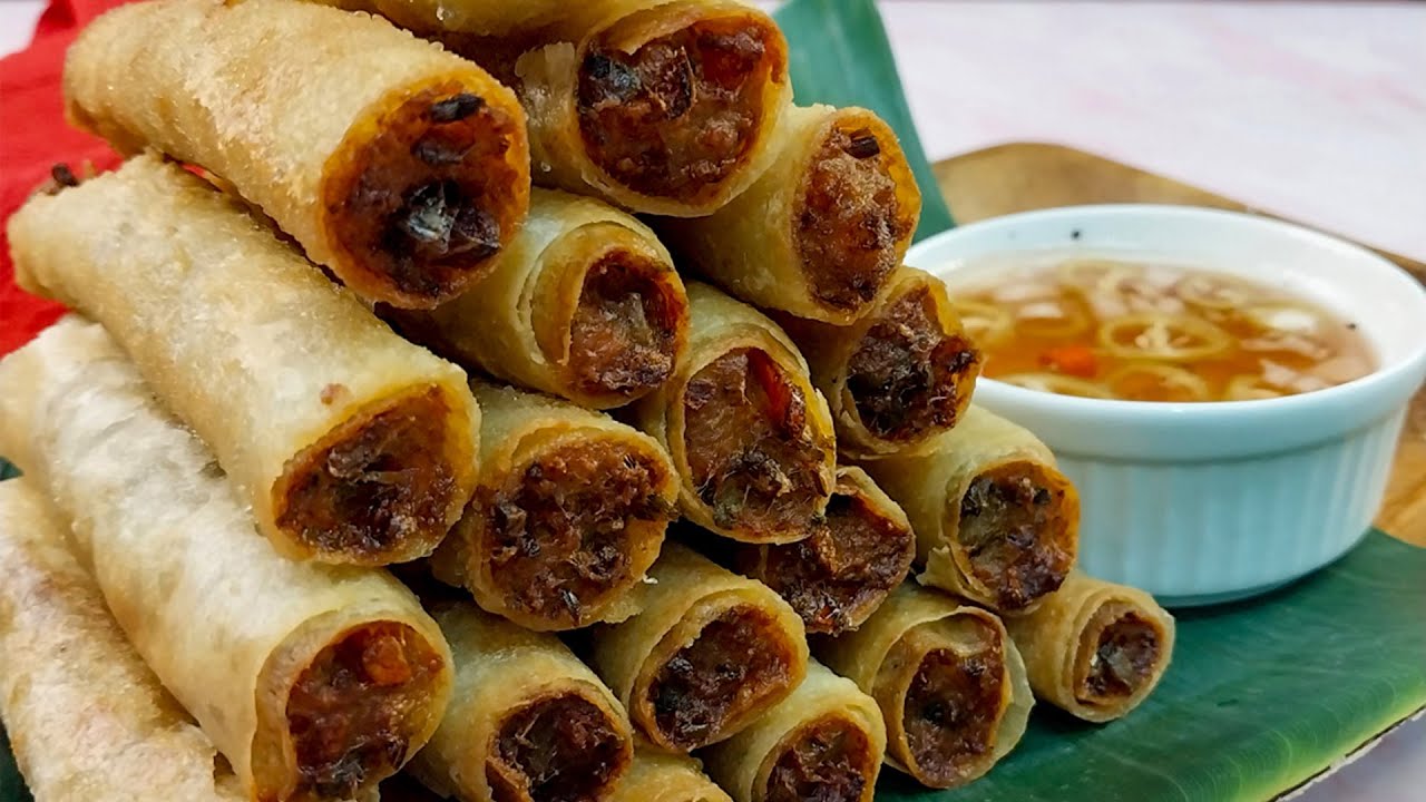 Crispy & Spring Roll Fish Lumpia easy Recipe - YouTube