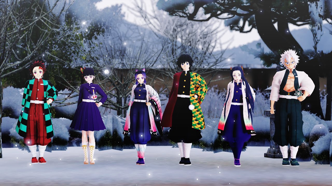 MMD x Demon Slayer - Jingle Bell Rock ( MOTION DL ) - #mmd - YouTube