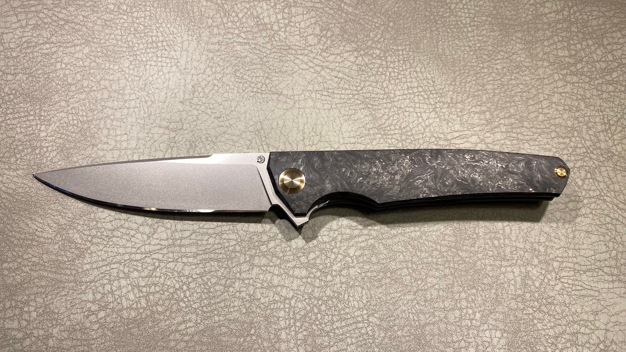 Cheburkov Knife Hudson Light, Steel S90V, Handle Black Marble Carbon ...