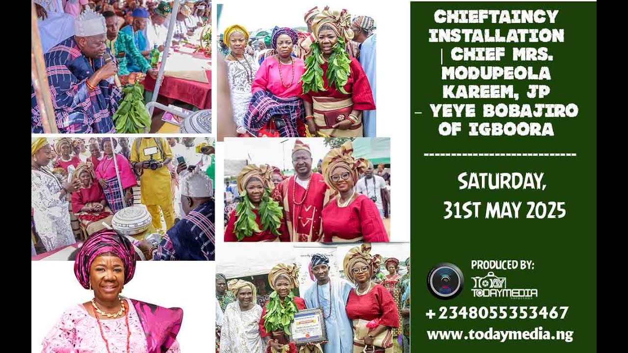 Chieftaincy Installation | Chief Mrs. Modupeola Kareem, JP – Yeye ...