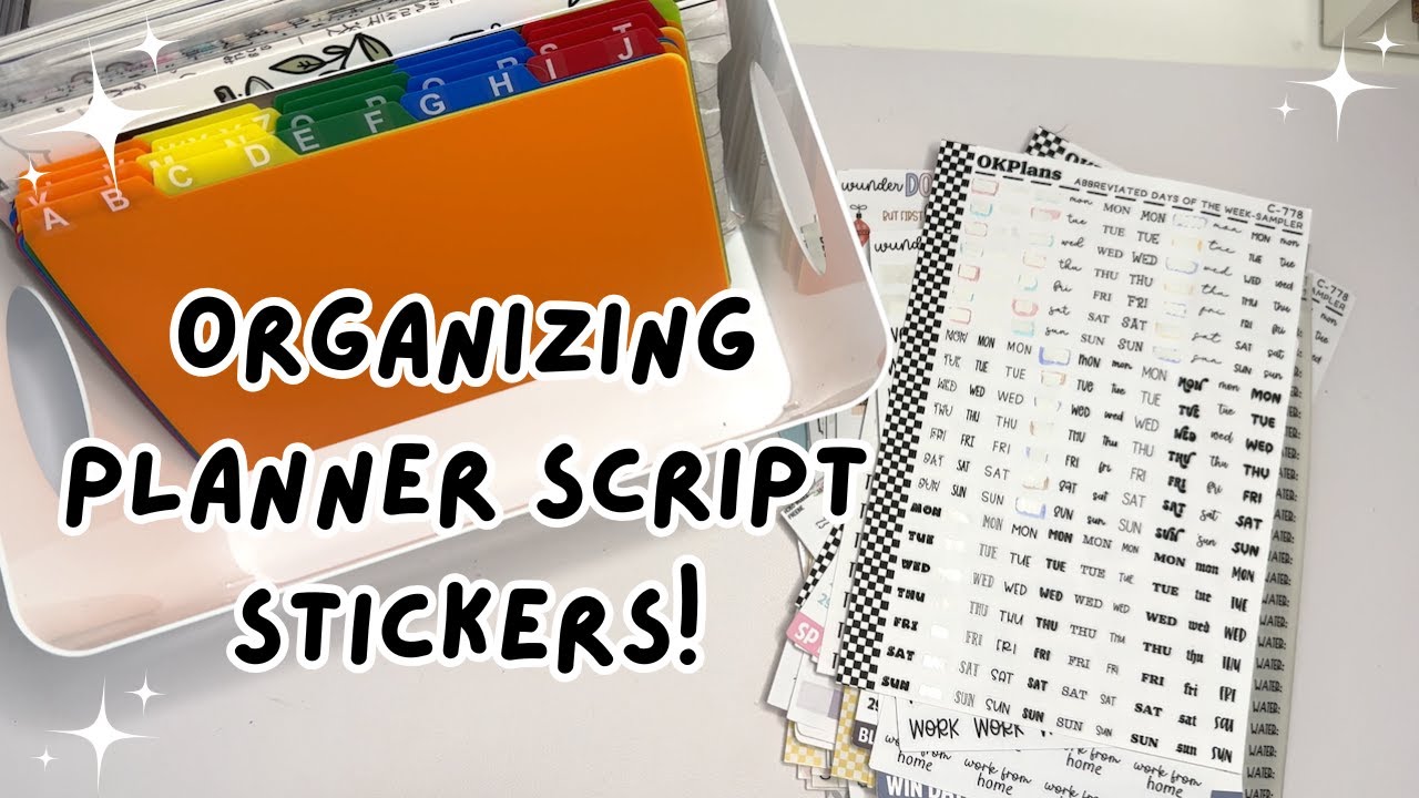 Planner Script Stickers! | organize with me - YouTube