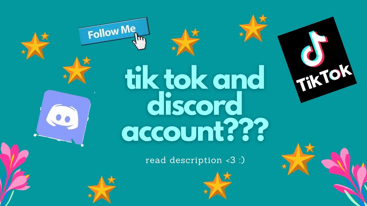 I have a discord and tik tok account?!?! - YouTube