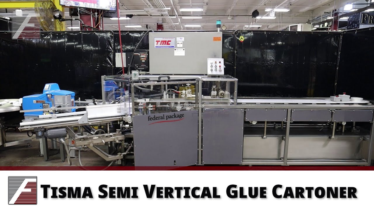 Tisma Semi Vertical Glue Cartoner Demonstration - YouTube