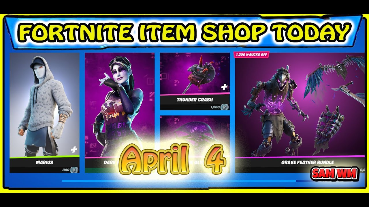 Fortnite Item Shop Today 4 April 2022 | New Bundles - YouTube
