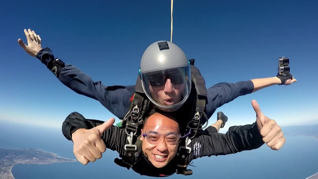 My 1st Tandem Skydive!!! - 18,000 ft @ Skydive Monterey Bay, CA - YouTube