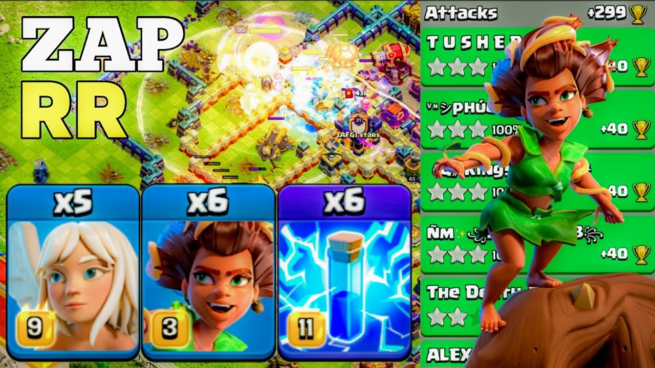 Best TH16 Ground Smash: Zap Root Rider Legend League Attacks! Clash of ...