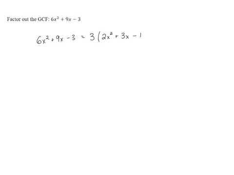 Factoring out the GCF - Problem 3 - YouTube