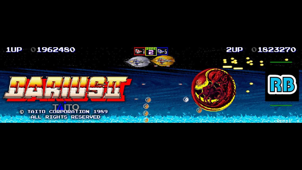 1989 [60fps] Darius II 2Players A-B-E-I-N-T-Z Nomiss ALL - YouTube