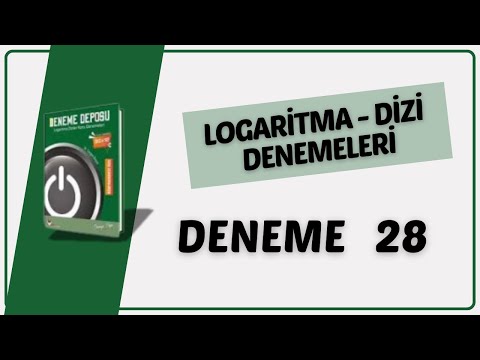 LOGARİTMA VE DİZİLER DENEME 28 ( DENEME DEPOSU LOGARİTMA VE DİZİLER DENEME ÇÖZÜMLERİ )