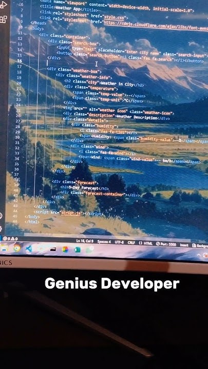 👍weather App In Html Css And Js Shorts Youtubeshorts Coding Html Css Youtube