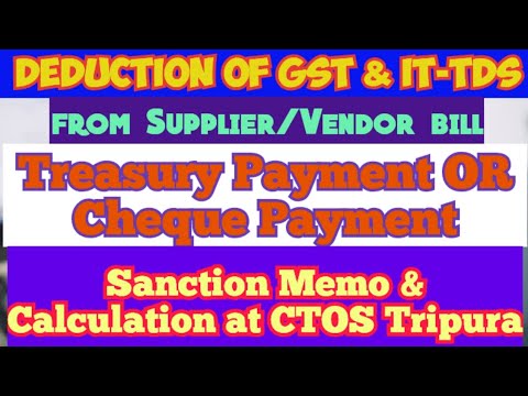 How to deduct 2% GST and IT-TDS from supplier bill through CTOS portal ...