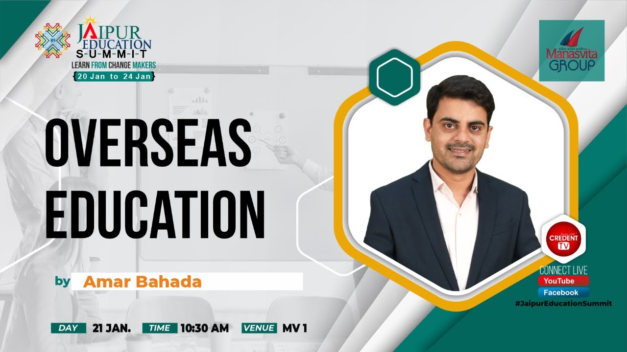 Overseas education l 6th Jaipur Education Summit 2025 l Credent TV ...