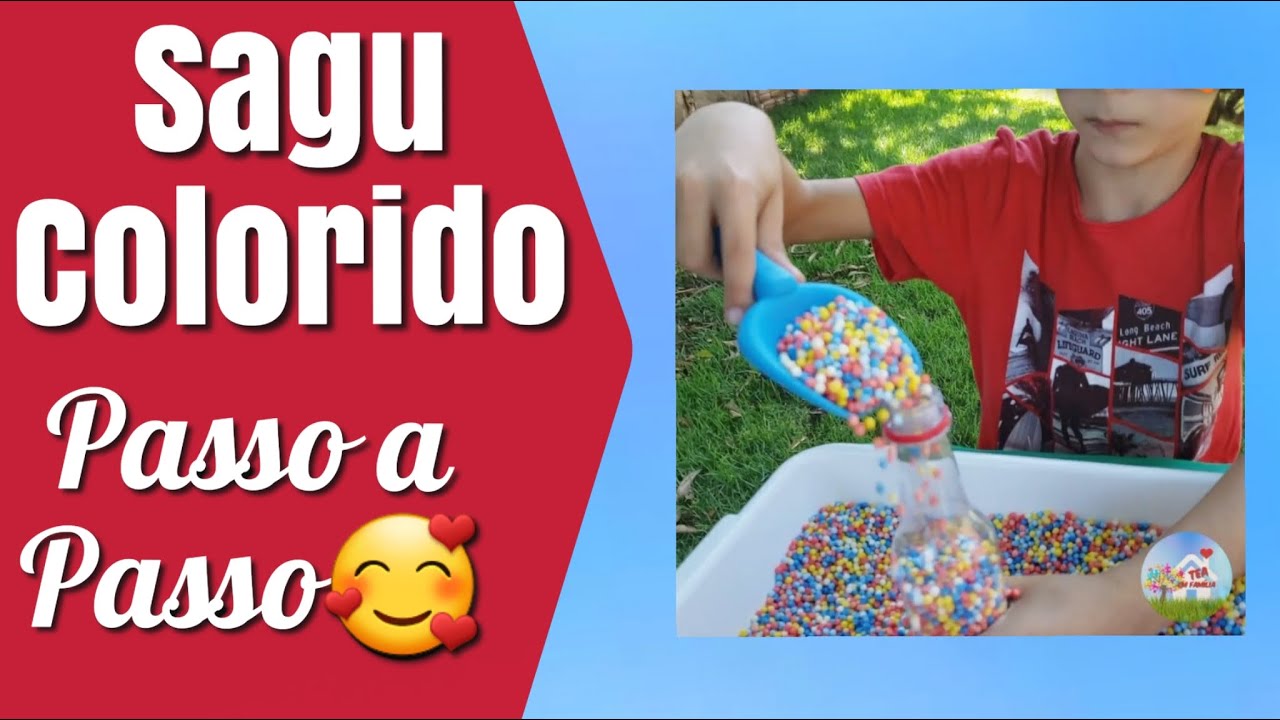 TUTORIAL: Sagu Colorido pra usar nas atividades - YouTube