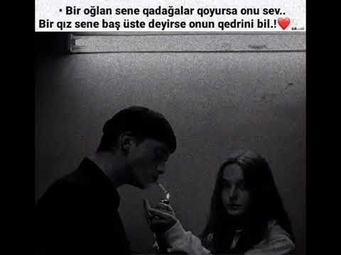 Bir oğlan sənə qadağalar qoyursa onu sev,)Bir qız sənə baş usde deyirsə onun qədrini bil!❤