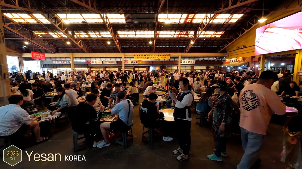 Yesan local market, famous for Paik Jong Won - YouTube