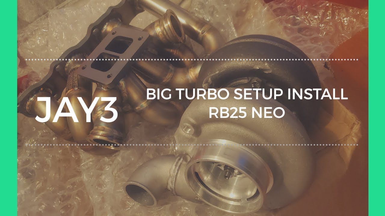 rb25 neo big single turbo install - YouTube