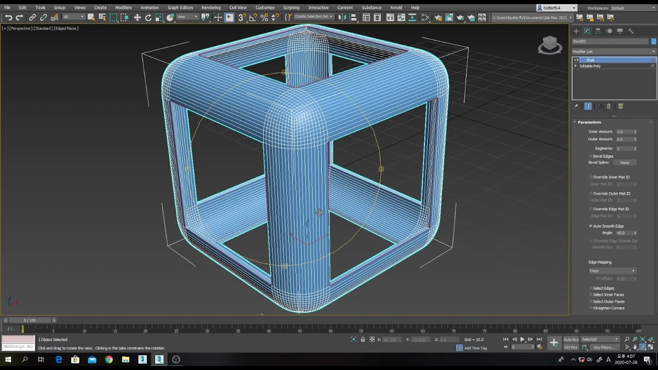 3Ds Max 기초강좌(55) Editable Poly_Edge - YouTube