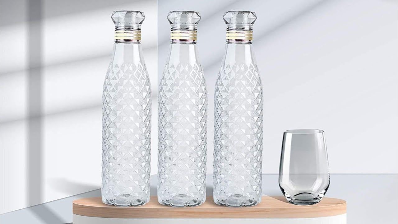 Water Bottle, Diamond Design 1 litre for restore , kitchen, home water ...