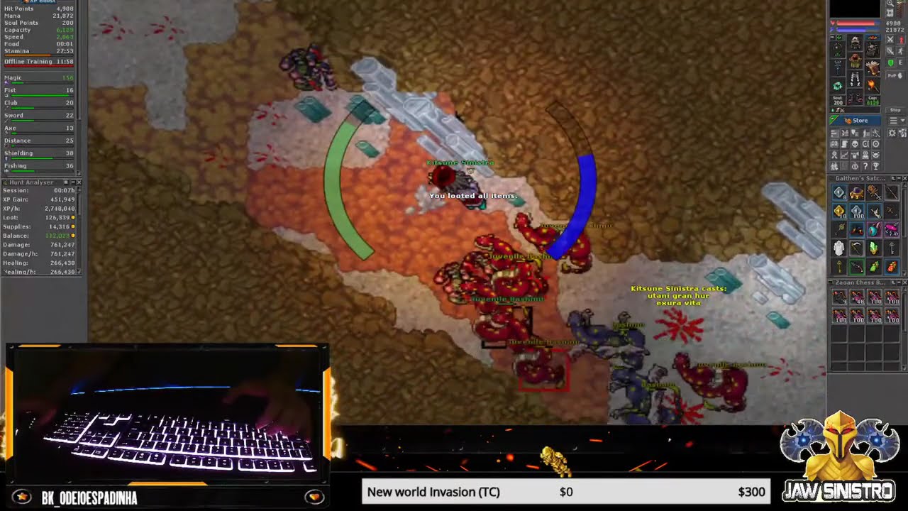 HUNT Bashmu ED Solo (Calmera) , Tibia #456 (STREAMER JawSinistro) - YouTube