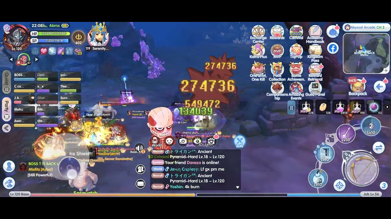 ROX Rouge Shadow Chaser Longbow 08/10 Abyssal Arcade PVP - YouTube