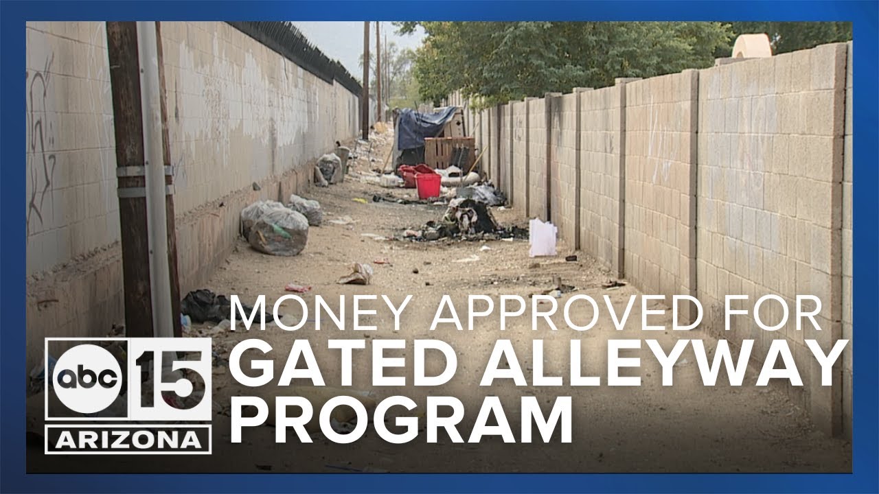 Phoenix approves more money for gated alleyway program - YouTube