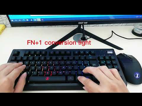 ZJFKSDYX C87 Wireless RGB Keyboard and Mouse Combo, 2.4G Wireless ...