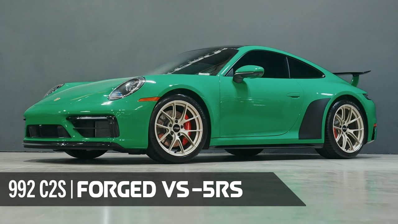Python Green Porsche 992 C2S on APEX VS-5RS Forged Wheels - YouTube