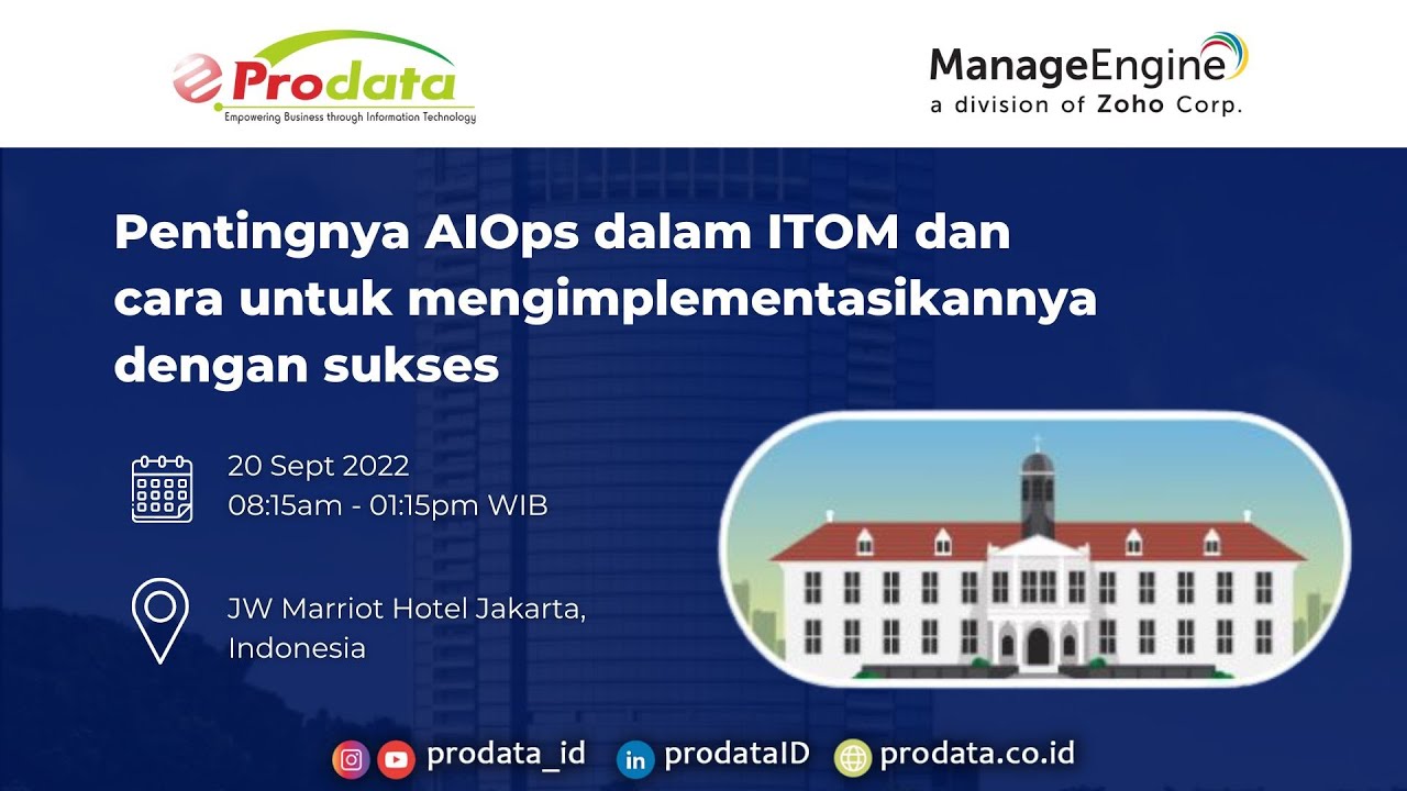 Prodata ManageEngine Seminar ITOM 20 Sep 2022 - YouTube