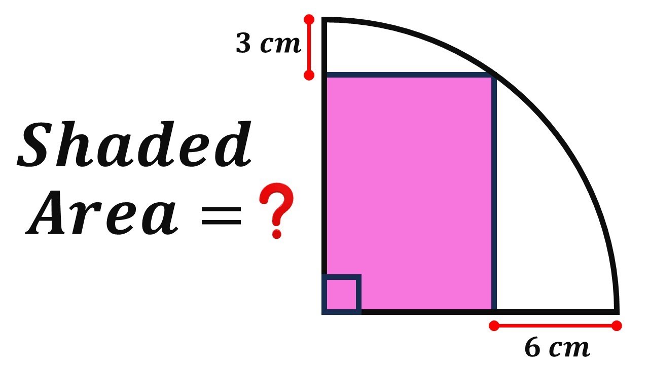 Geometry Puzzle: Find the area of the shaded region #math #maths - YouTube