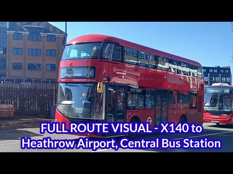 Full Route Visual | London Bus Route X140 - Harrow to Heathrow [LIMITED ...